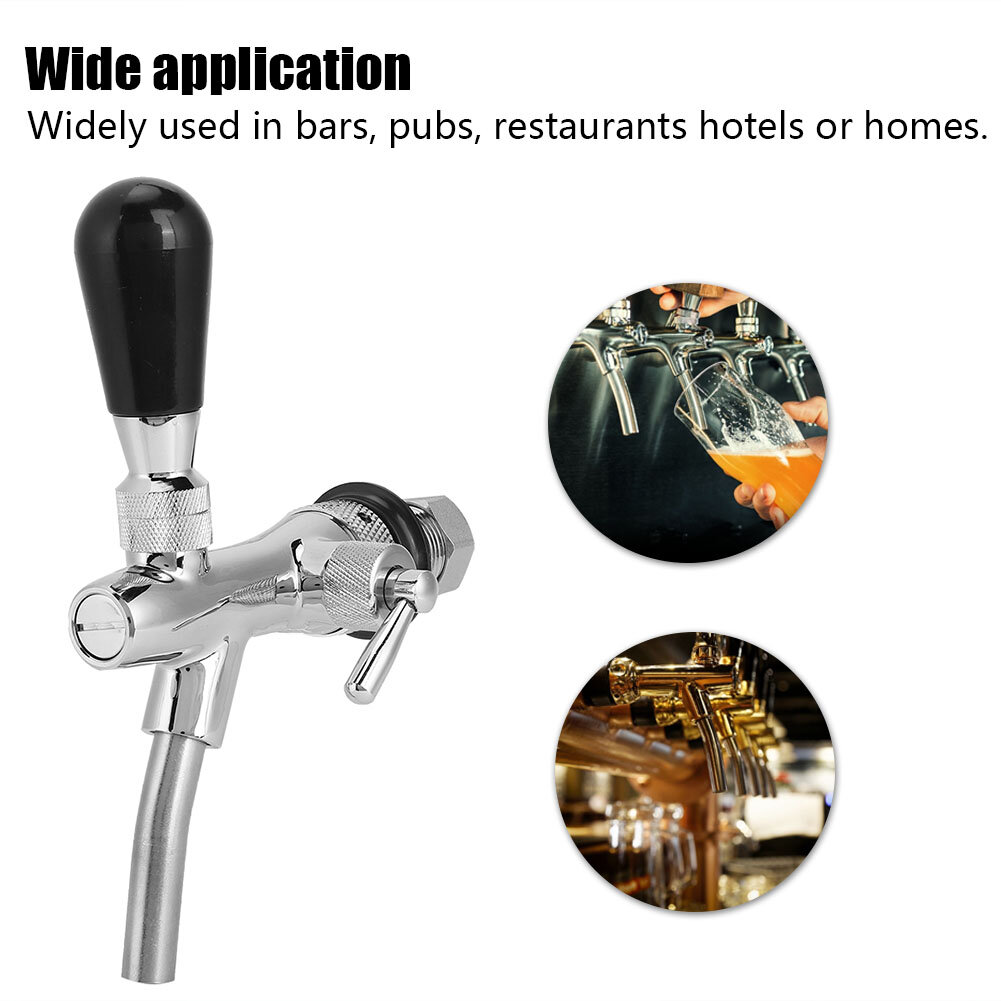 G5/8in резьбовой кран для пива, регулируемый дозатор жидкости, инструмент для домашнего пивоварения с быстрым разъемом