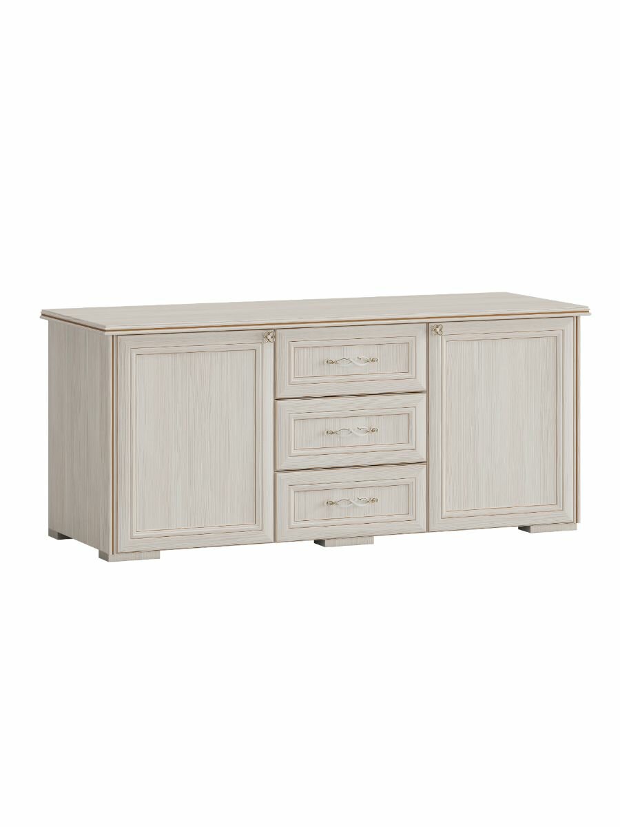 Тумба ТВ Парма МДФ/ЛДСП 1488х648х544, Сандал светлый, с выдвижными ящиками и полками, МИФ