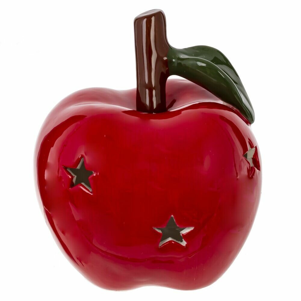 Фигурка декоративная "Яблоко" с подсветкой, 9х9х11 см