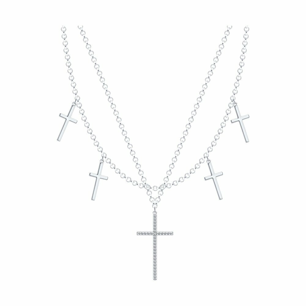 Колье, серебро, 925 проба