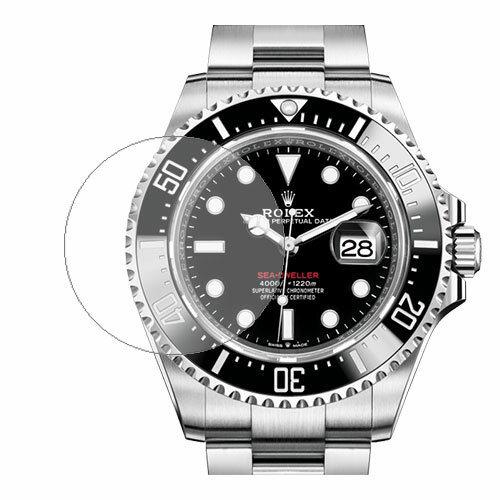 Скрин Мобайл защитный экран для часов Rolex - Sea-Dweller - Oyster - 43 mm - Oystersteel из гидрогелевая плёнка прозрачная