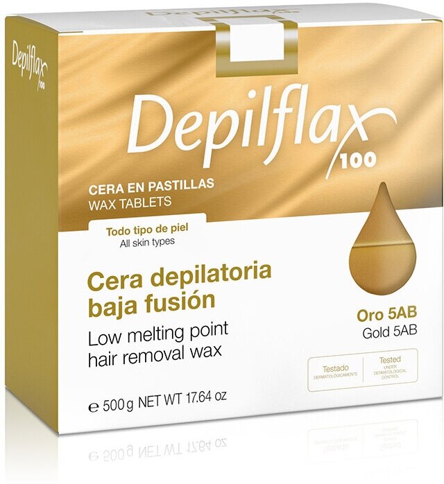 Воск в брикетах Золотой Depilflax100, 500 гр