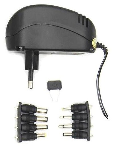 Адаптер питания 3-12в 1A 12Вт 220в GoPower PowerHit 1000 нестабилизированный AC штепсель/DC кабель 1.8м 8 переходников