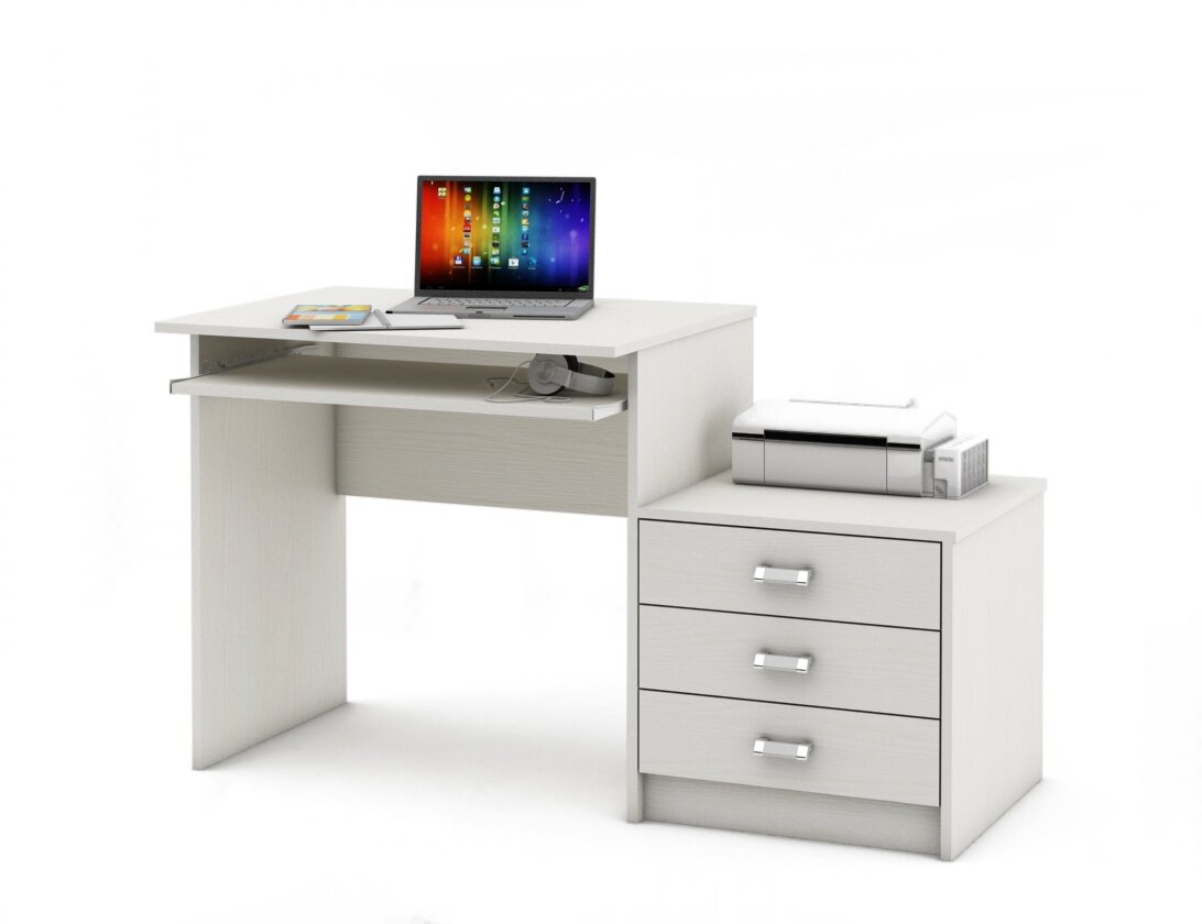 Компьютерный стол "Имидж (Арсенал) 22", с полкой для принтера и клавиатуры, 130x75x60 см