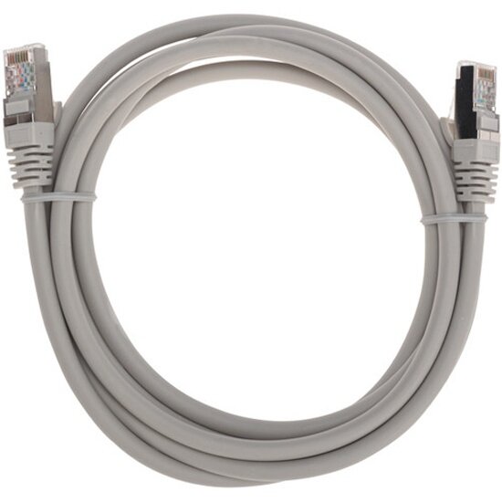 Патч-корд S/FTP Rexant cat 6A (10G), медь, LSZH (негорючий), 2 м, RJ45-RJ45, 28AWG, серый