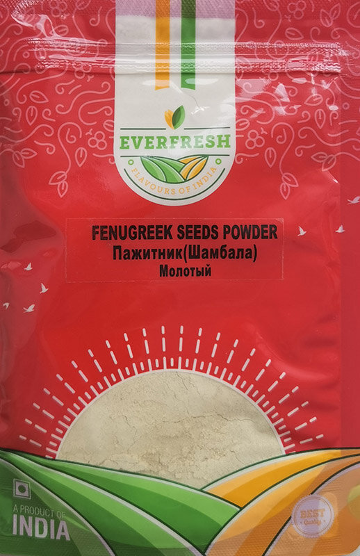 FENUGREEK SEEDS POWDER, Everfresh (пажитник (Шамбала) молотый, Эверфреш), 100 г.