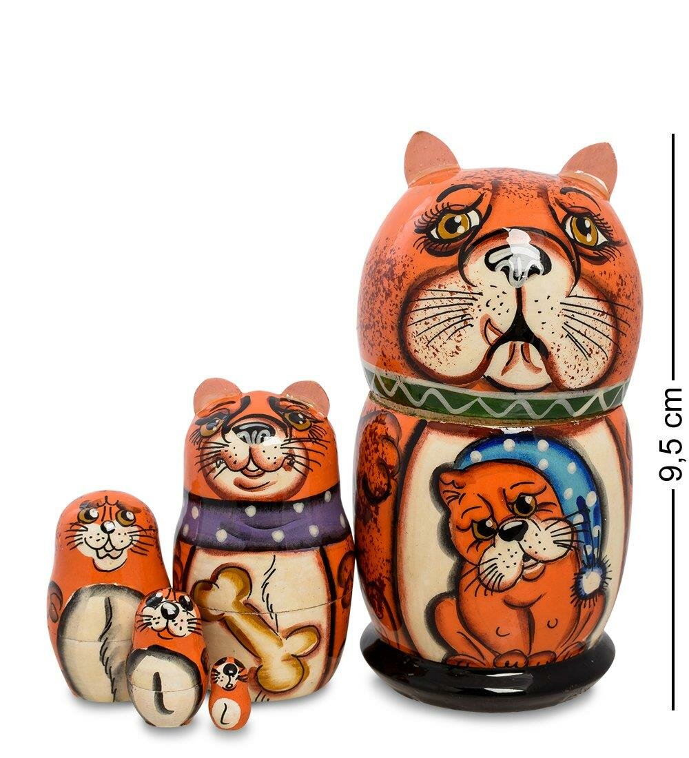 Матрешка 5м "Собака" (Сергиев-Посад) A2179329 Народные промыслы, Дерево липа, краски, лак