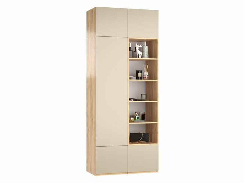 Шкаф распашной для одежды "Дуглас" 90х240х50 Дуб крафт золотой / Бромелия