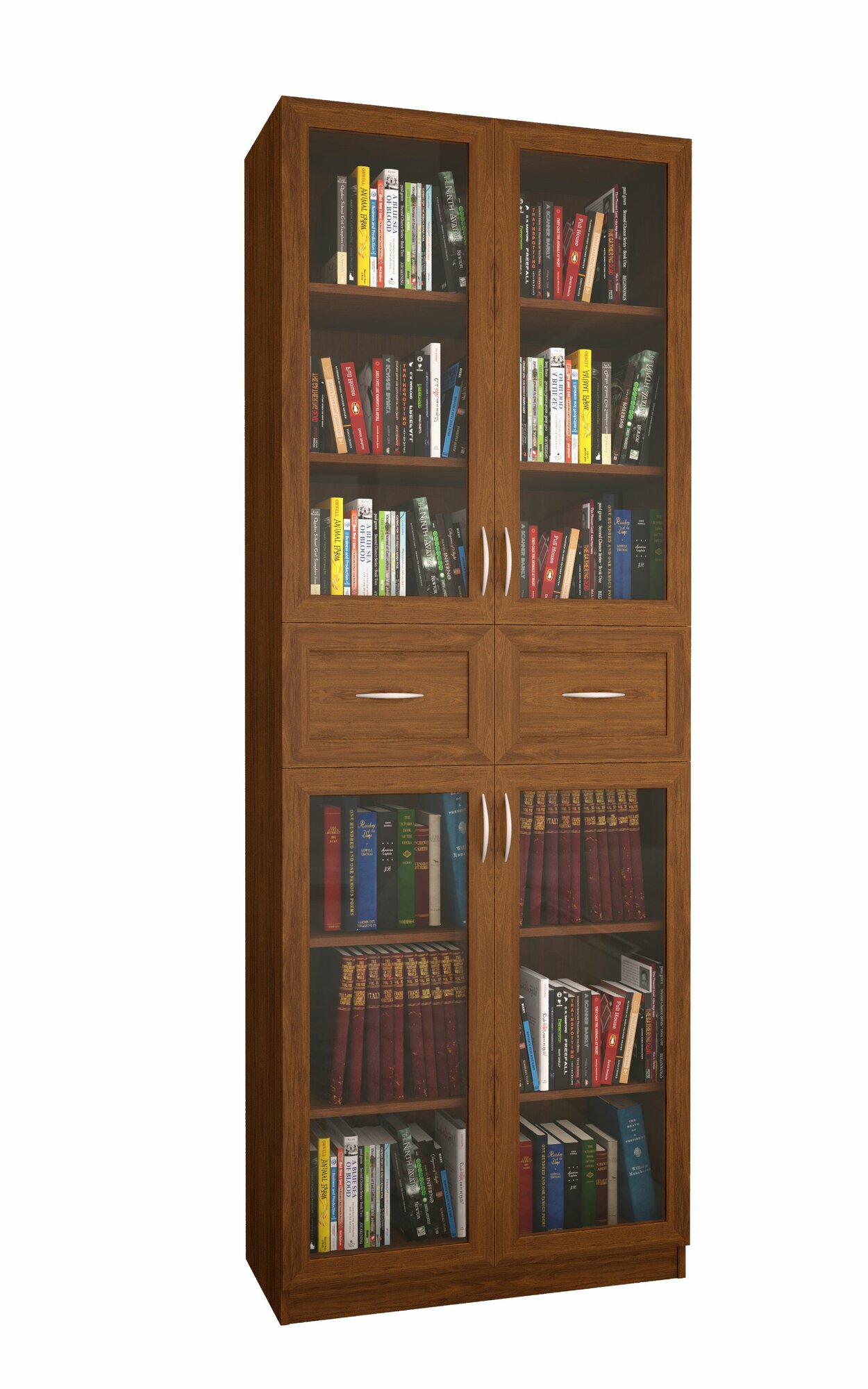 Книжный шкаф "Библиограф 2.7" 80х200х40, орех экко