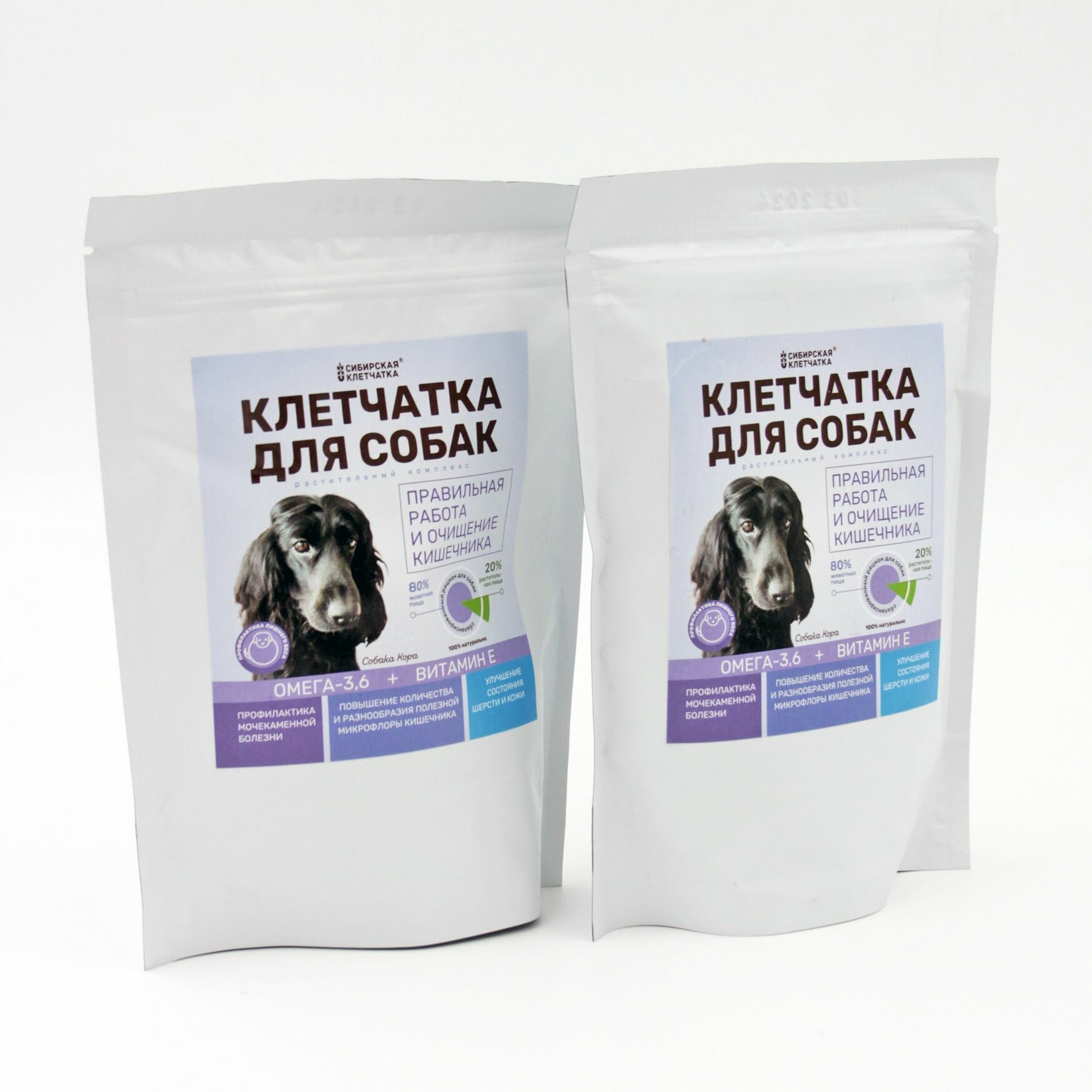 Клетчатка для собак "Кора" 2 шт. по 150 г