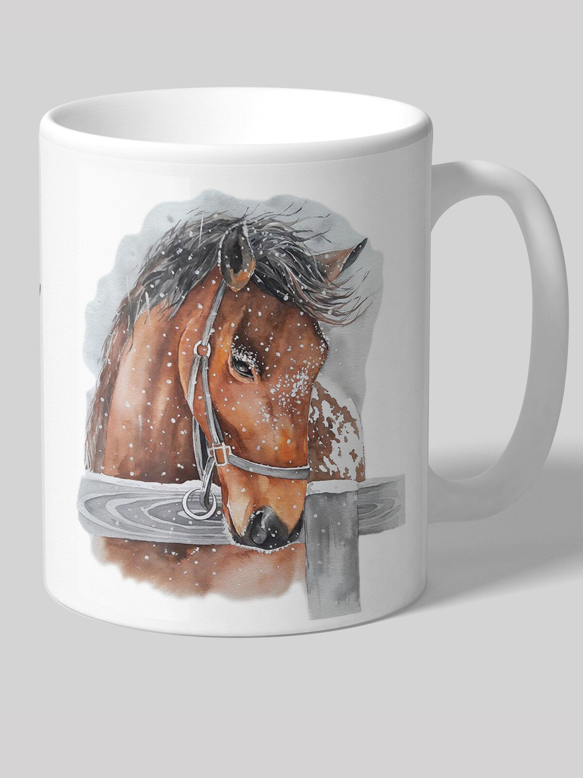 Кружка Лошадь (в снегу)