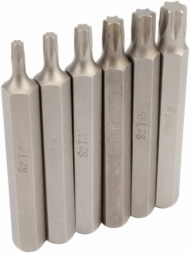Набор бит звездочек 6шт. TORX (75мм. блистер) (АвтоDело) (20981)