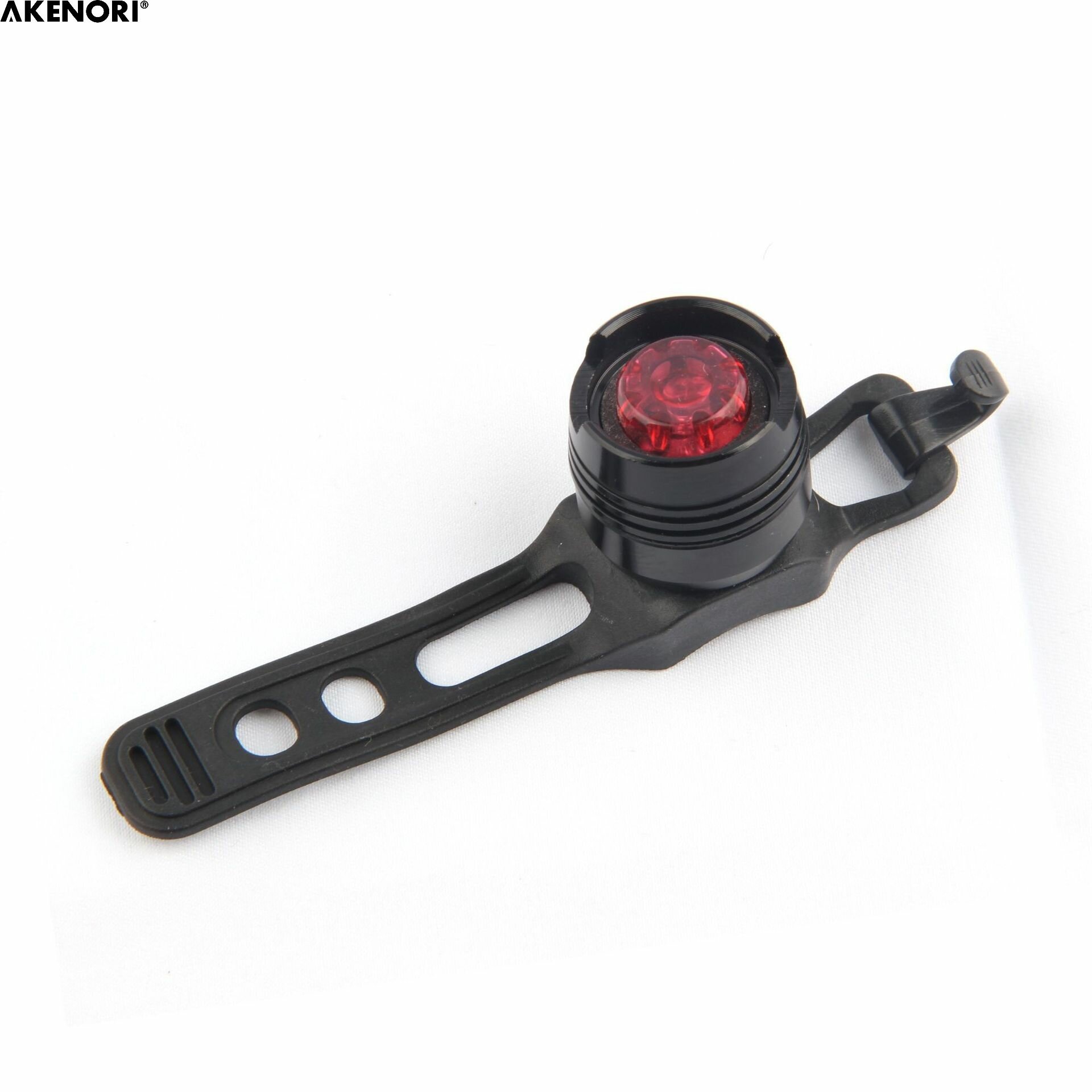 Джиббитсы-фары STOP алюминиевые для крокс ремешком черные, красный свет.