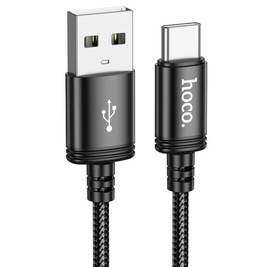 Кабель HOCO X91, USB 2.0 - Type-C, тканевая оплётка, длина 3 м, цвет черный