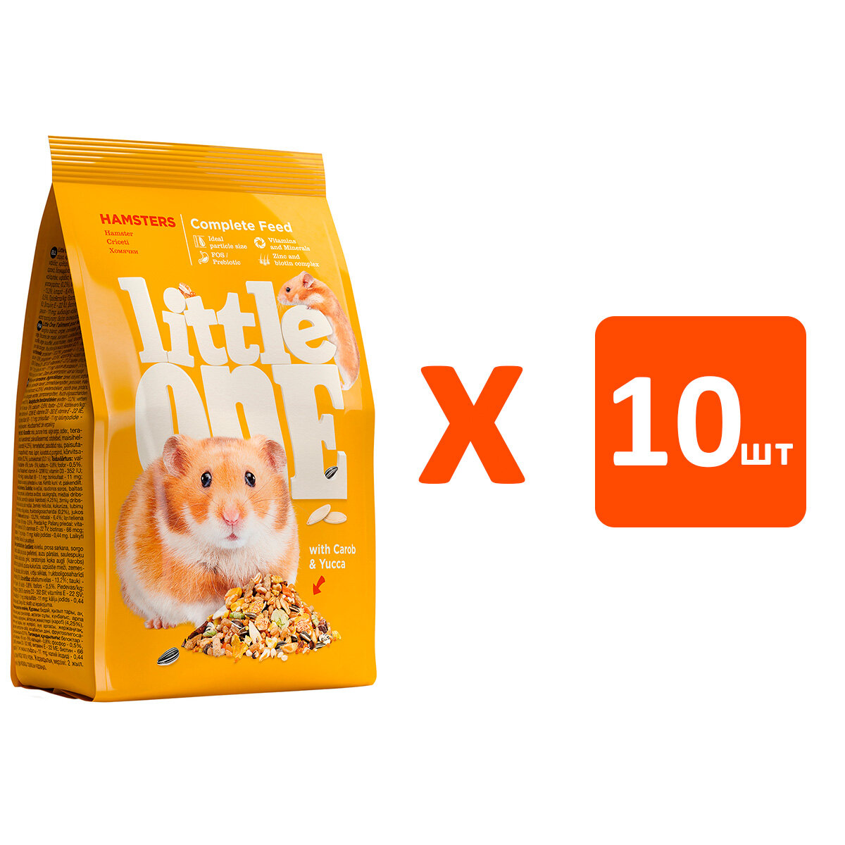 LITTLE ONE HAMSTERS корм для хомяков (400 гр х 10 шт)