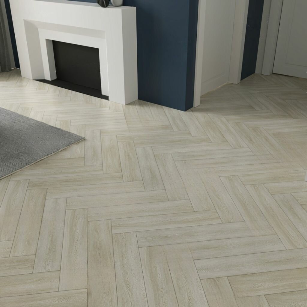 Каменно-полимерная плитка (SPC) Natisston UNIQUE ёлка 5004-02 Bandak (600х125х4), 1,95 м2