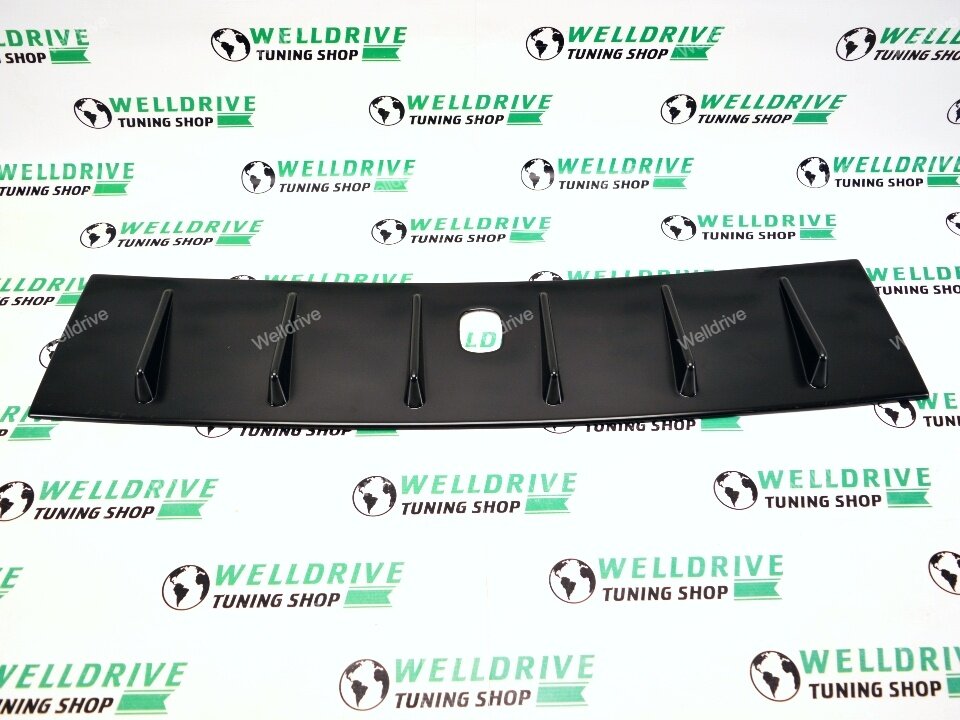 Козырек на крышу Mitsubishi Lancer X 10 EVO с 6 зубьями под покраску