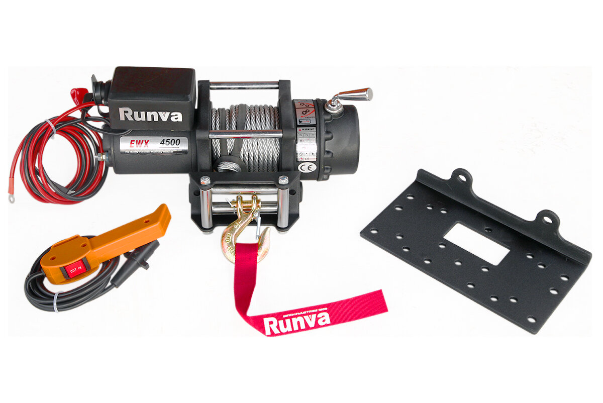 Лебёдка электрическая 12V Runva 4500 lbs 2040 кг арт. EWX4500U