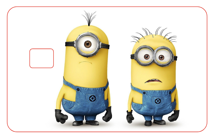 Наклейка на банковскую карту, стикер на карту, Миньоны