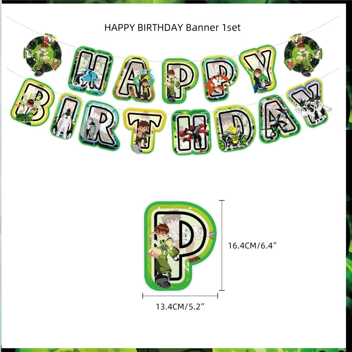 Бумажная тарелка Ben 10 TAKARA TOMY Зеленый, Banner-1set