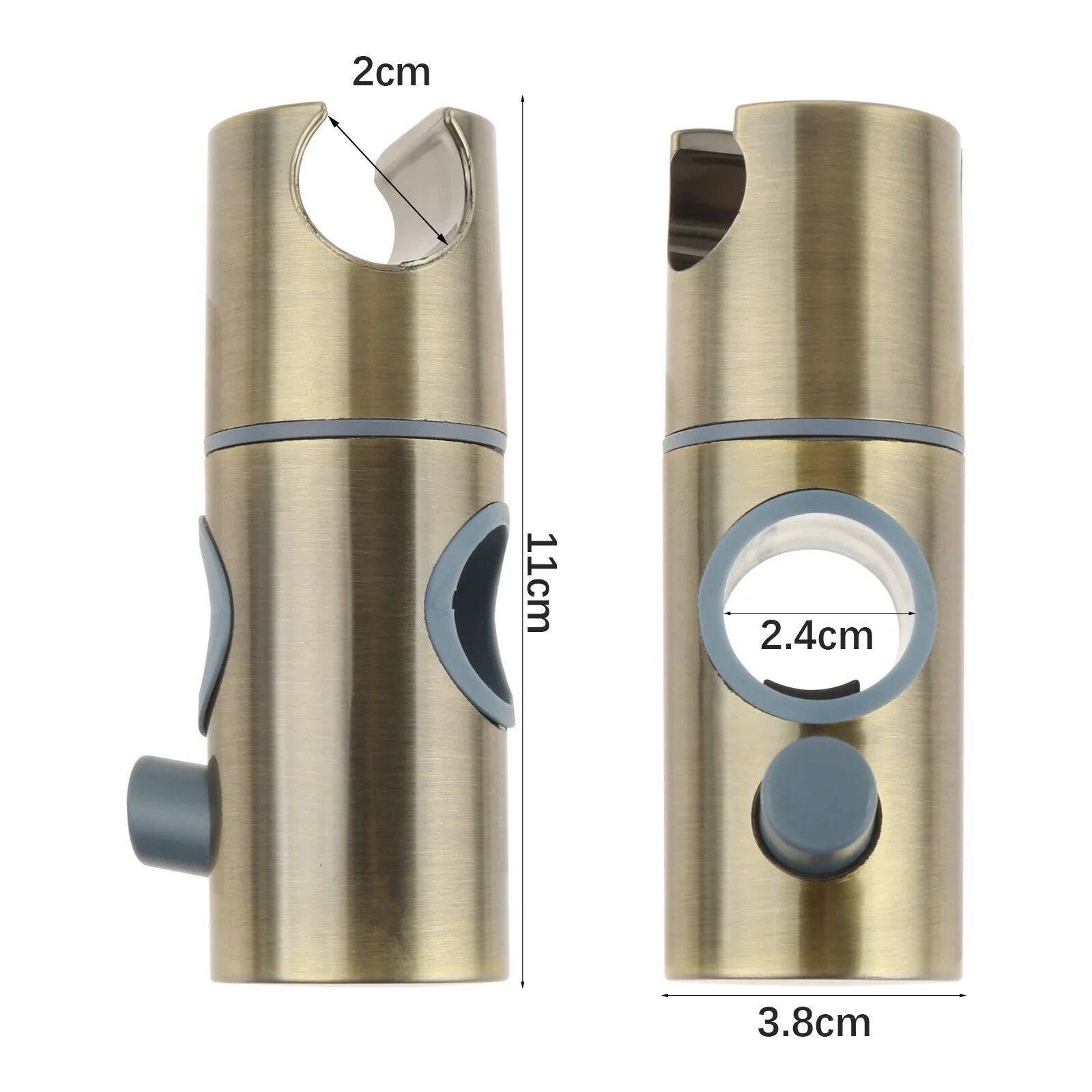 Держатель для душа регулируемый, Antique Bronze, 11x3.8x2 см