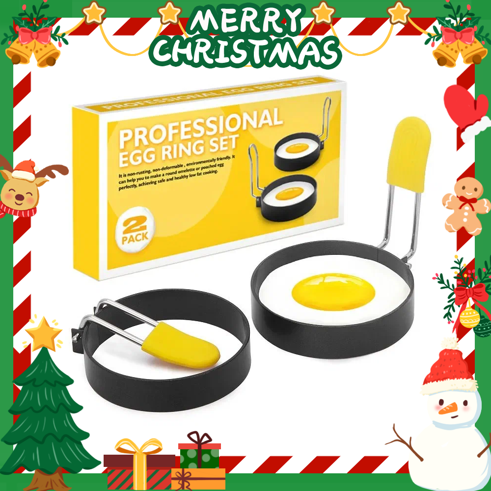 Форма для яичницы, 2 шт , Форма для запекания яиц, мини-форма для омлета, с ручкой для предотвращения пригорания beutyone