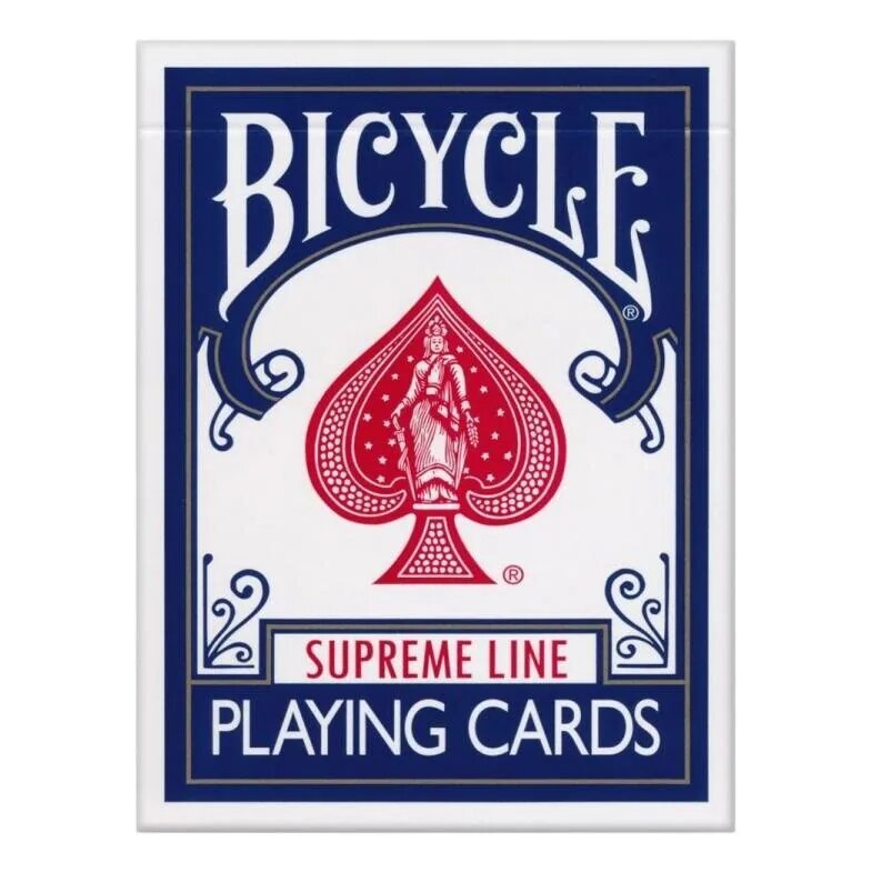 Карты Bicycle Supreme Line Standard Index blue, синяя рубашка, 54
