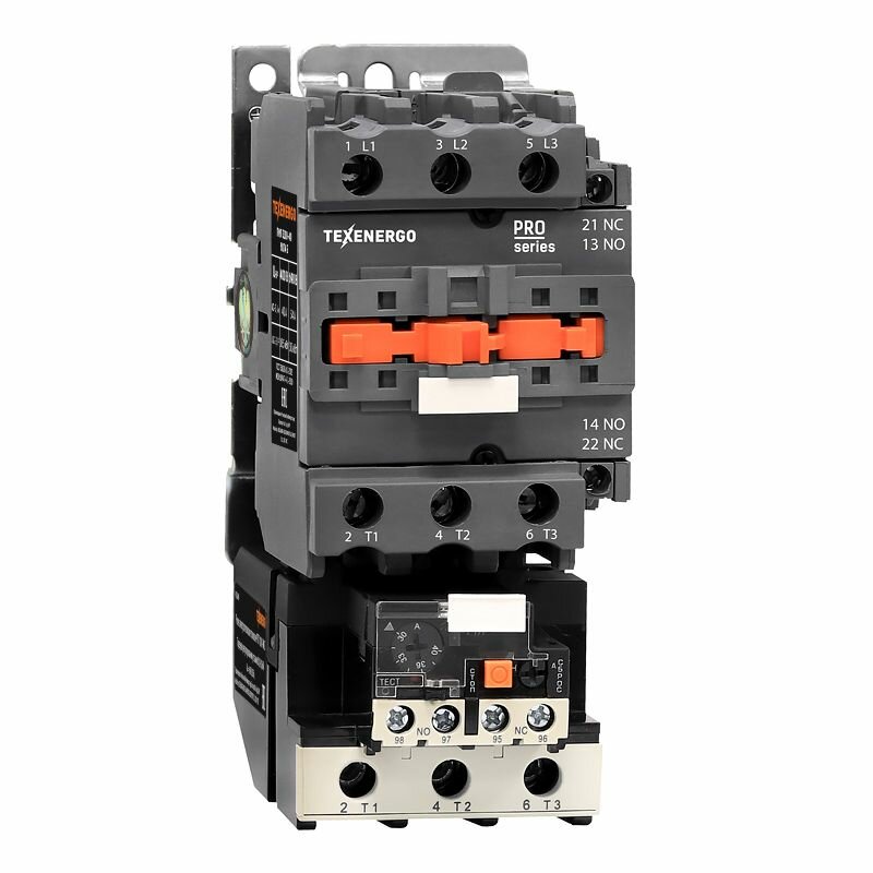 Пускатель магнитный ПМЛ 4200 400В 65А 1з+1р УХЛ4 Б РТЛ 2059-М2 (48-65А) Теxenergo PM3L6520Q59