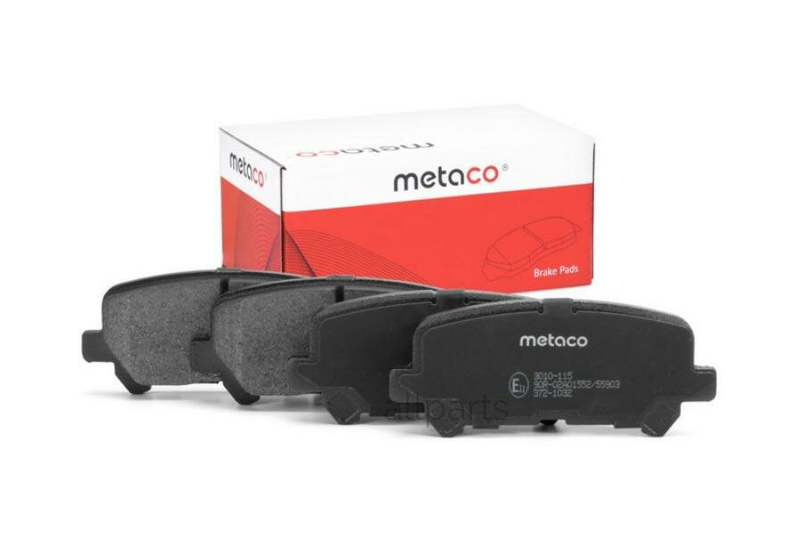 METACO 3010-115 Колодки тормозные задние дисковые к-кт Honda Pilot (2008-2015), Chevrolet Trail Blazer (2012-2016)