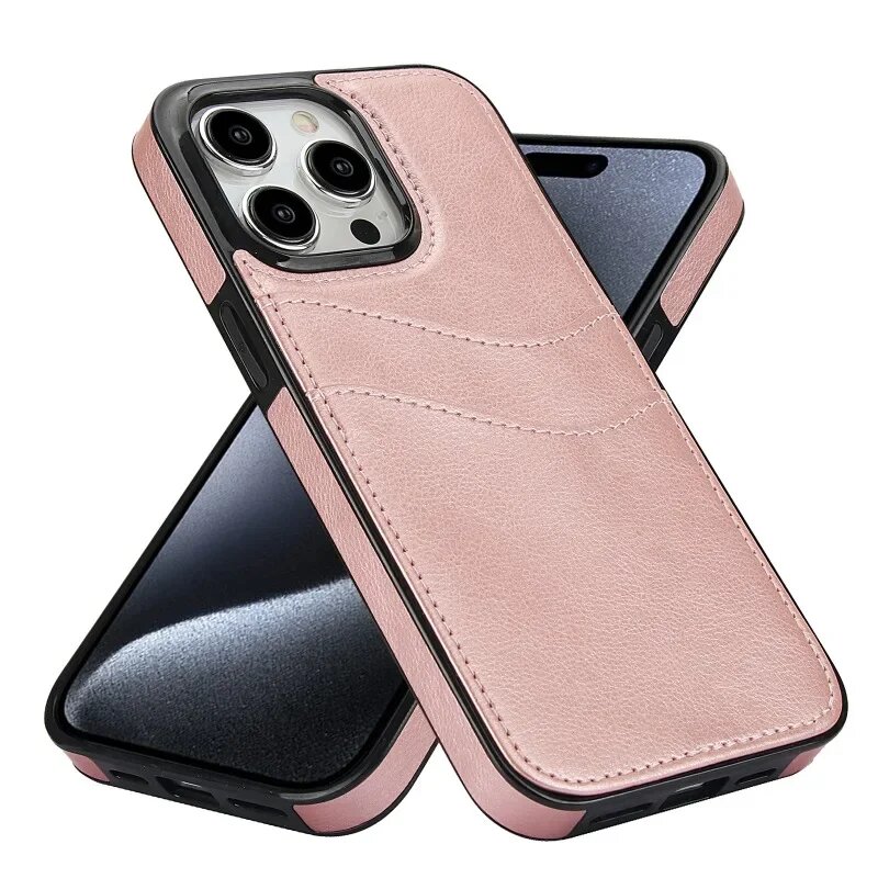 Розовый чехол-кошелек для iPhone 11 из искусственной кожи
