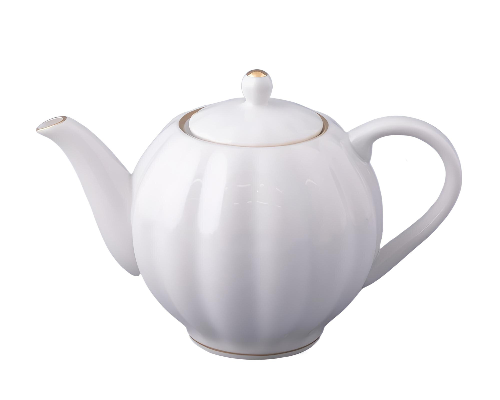 Чайник заварочный ИФЗ Тюльпан Белоснежка, 600мл, фарфор 80.06881.00.1