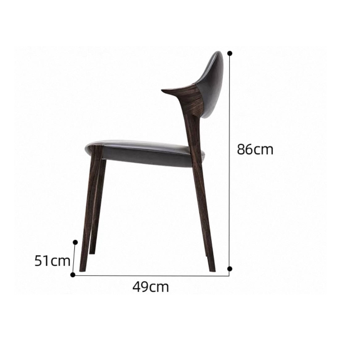 Интерьерный деревянный обеденный стул Terron (темно-серый)