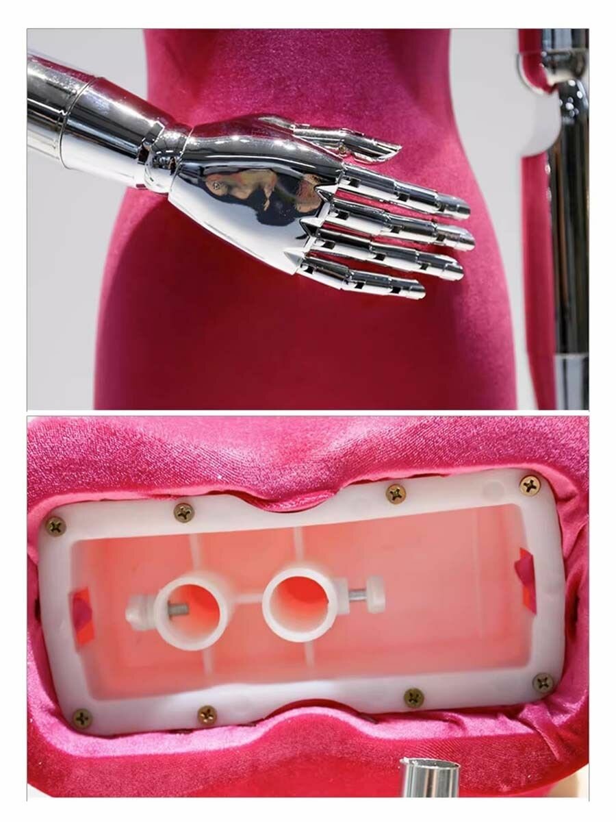 Выставочный стенд для манекенов в магазине одежды, Манекен портновский, высококачественное гальваническое покрытие, Золотая рука, бархатный материал