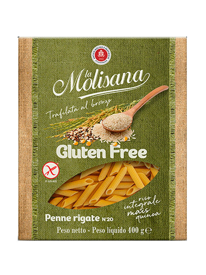 Макароны La Molisana Penne Rigate Перья многозерновые (кукуруза, рис и киноа) без глютена № 20, 400 г