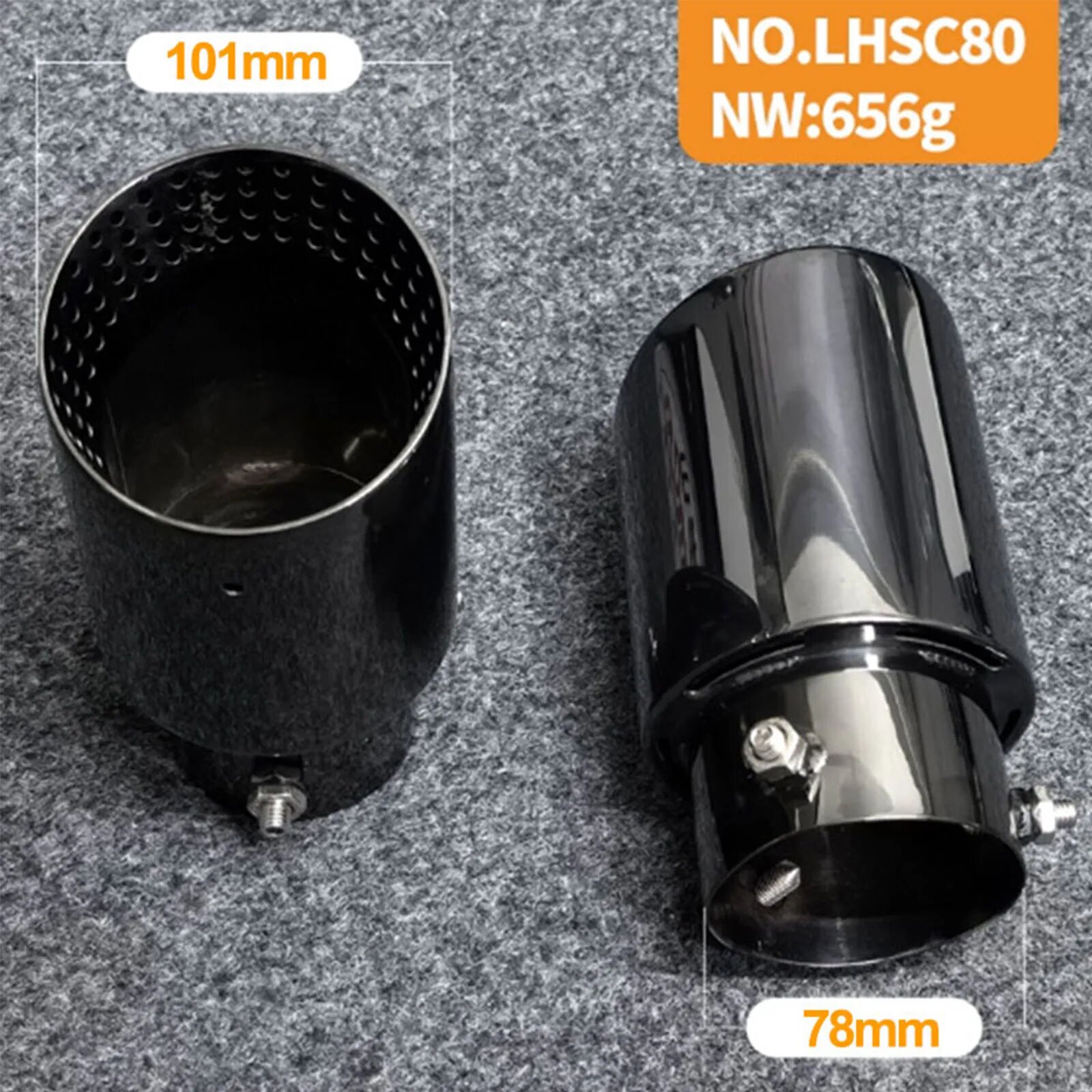 Универсальные сетчатые насадки из нержавеющей стали, 80 мм, впускной отверстие 120 мм, насадка глушителя, наконечник выхлопной трубы, подходит для выхлопной трубы автомобиля