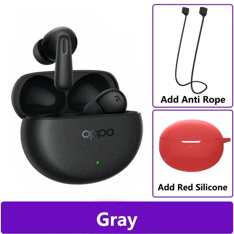 Наушники OPPO Enco Air 4 Pro Серый, Gray n Red Case