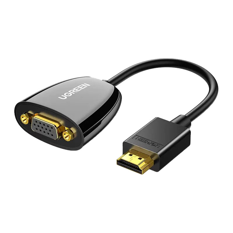 RF-модуляторы UGREEN ellipse-round wire-deep black, 15 см, no power/no audio