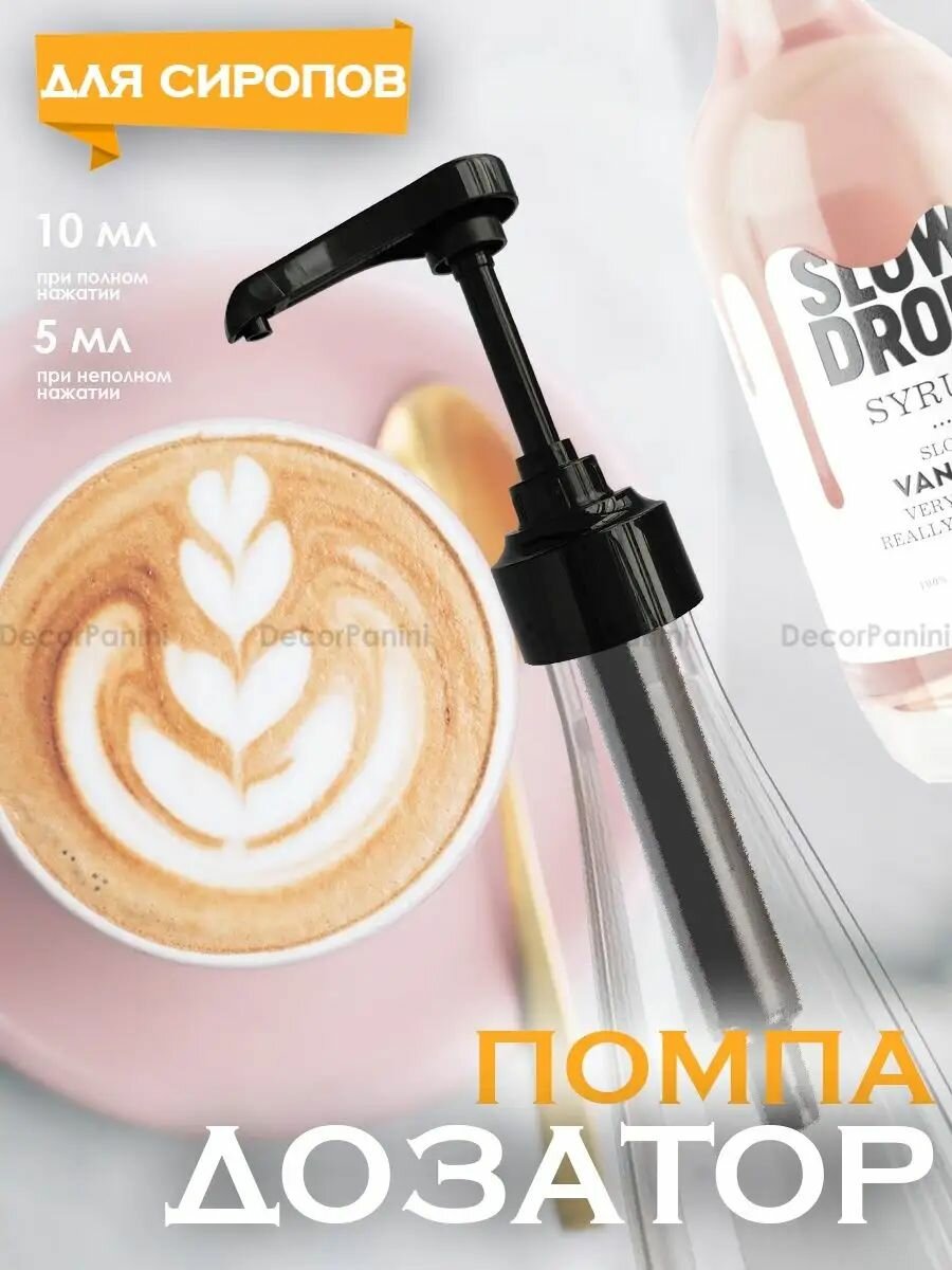 Помпа-дозатор для бутылки с сиропом 1 л