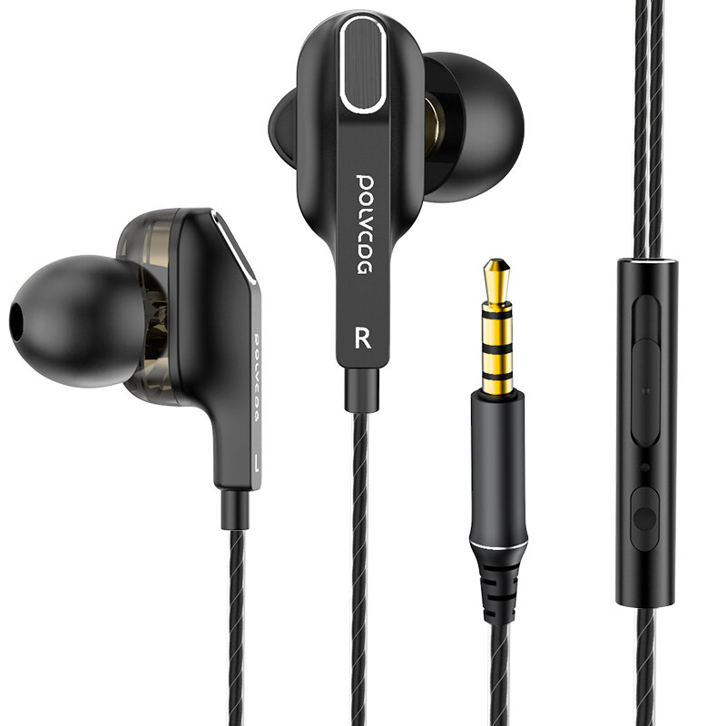 Внутриканальные наушники POLVCDG, cool black, 3.5mm interface