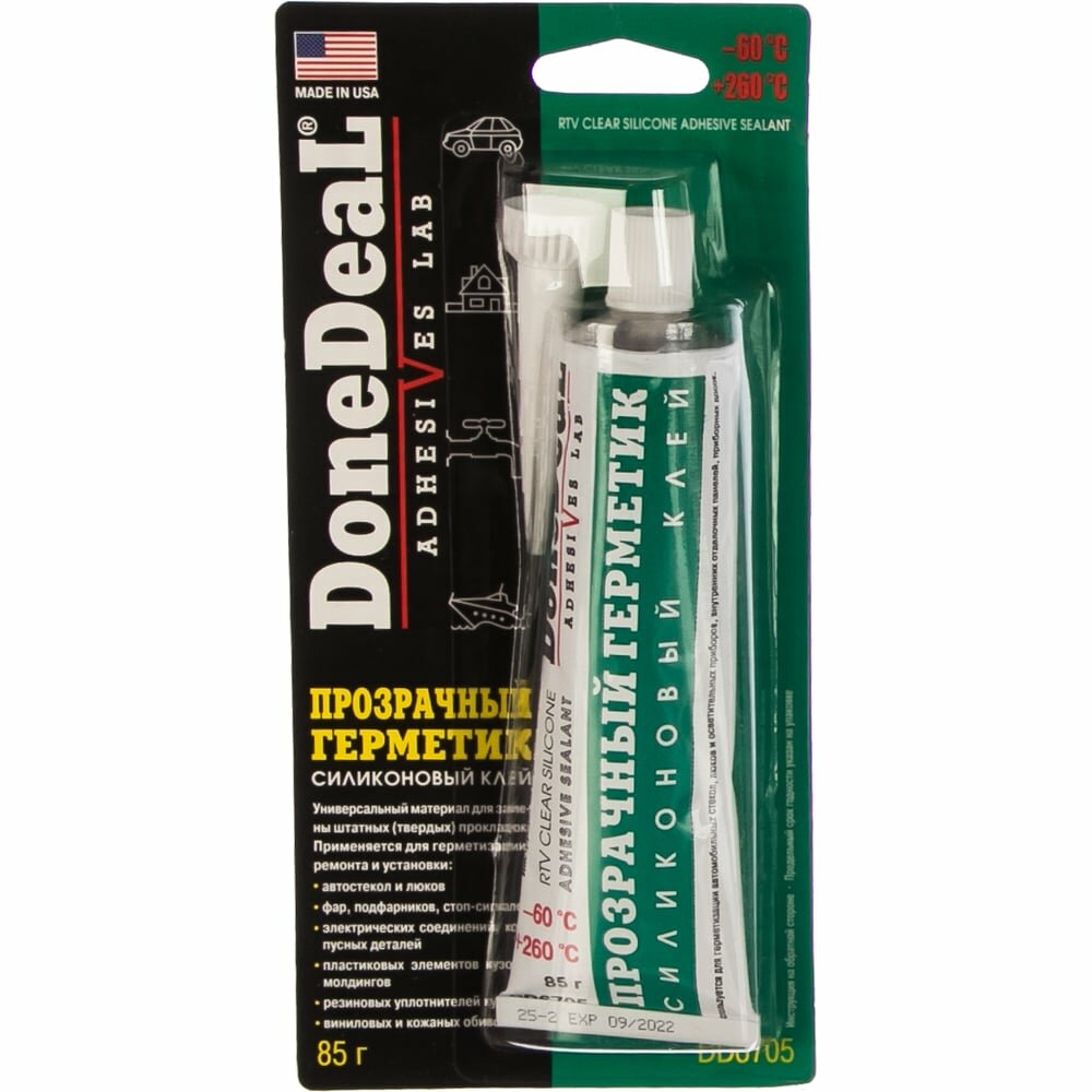 Силиконовый клей-герметик для стекол Done Deal DD6705