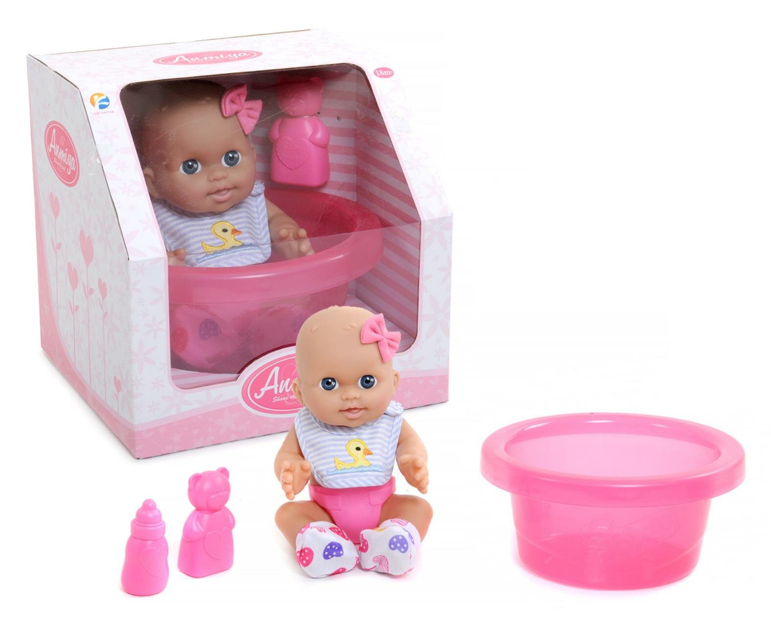 Пупс в ванночке, в к 25,5x23,5x25 см.