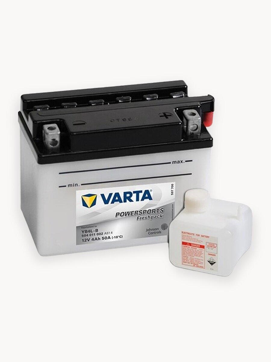 Аккумулятор Varta Powersports Freshpack 504 011 002 A514 12V обратная полярность 4 Ач