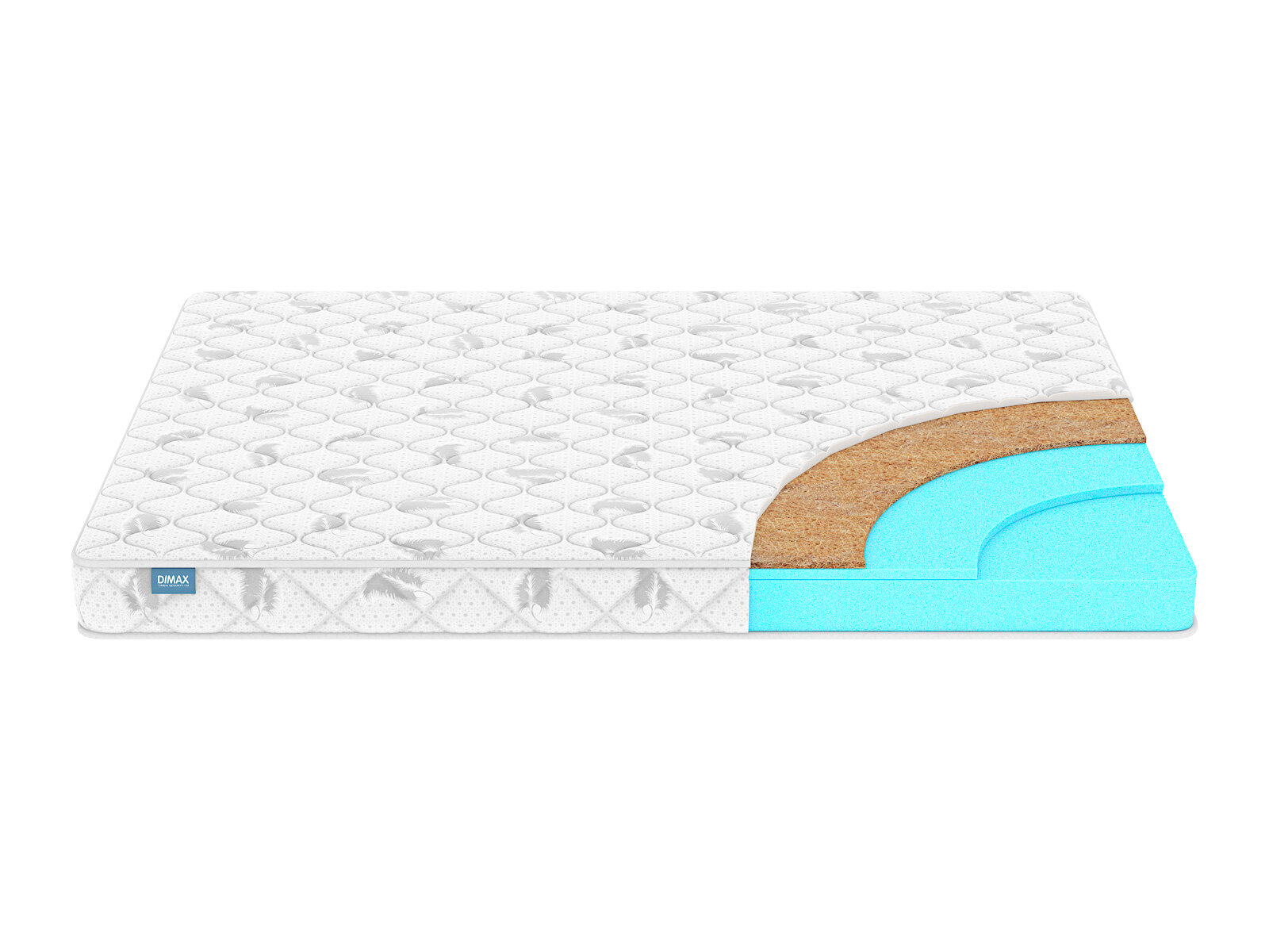 Матрас Димакс Оптима Ролл, беспружинный, ортофайбер/ортофом/кокосовая койра