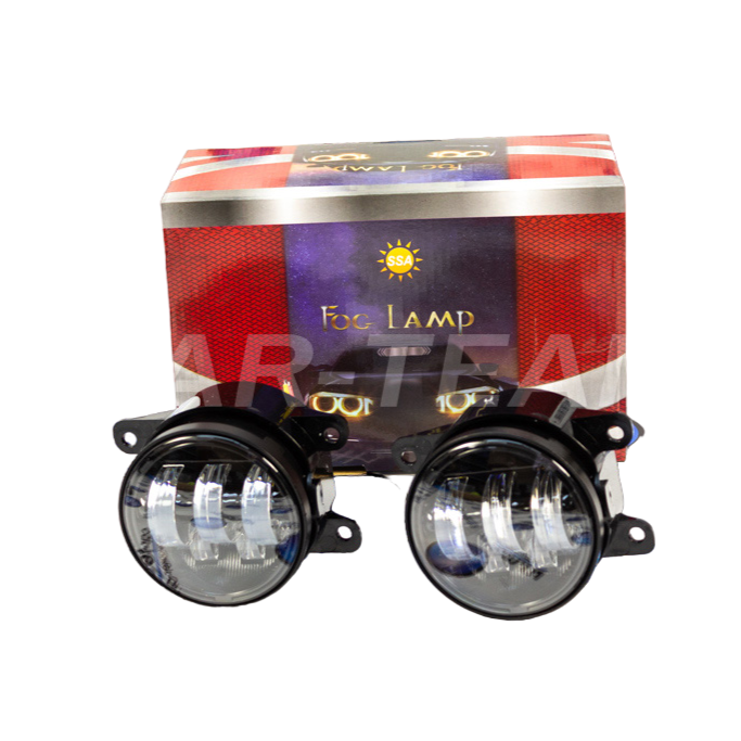 Противотуманные фары (ПТФ) "Fog Lamp" 5 диодов LED 50W на Лада Веста, Гранта FL, Нива Урбан, Икс Рей, два режима
