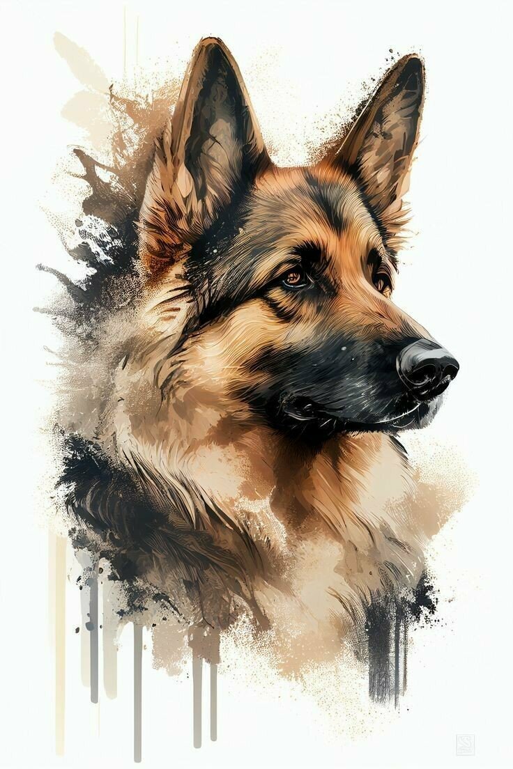 Картина по номерам "Овчарка" 40х50 см, хлопковый холст на подрамнике, акрил, Hobby Home