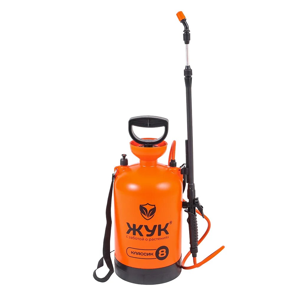 Опрыскиватель ЖУК Классик ОП-207, пневматический, 8 литров, оранжевый