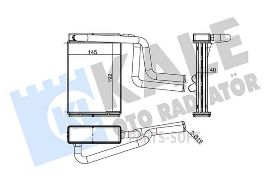 Радиатор отопителя Ford Mondeo (96-)/(00-) KALE арт. 347130