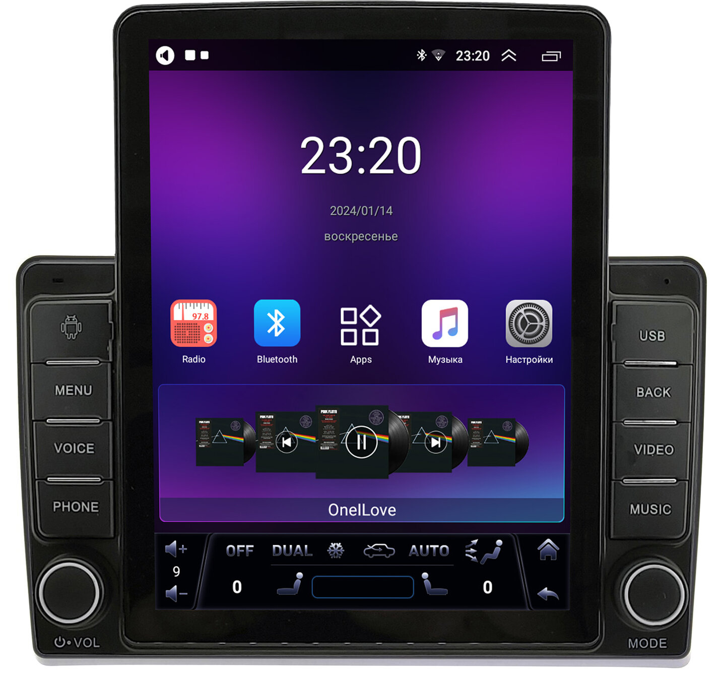 Штатная магнитола Canbox GTR095-9-449 Toyota Land Cruiser Prado 120 2002-2009 (замены магнитолы 200*100) Android 10 (QLed, 4/64, DSP, CarPlay)