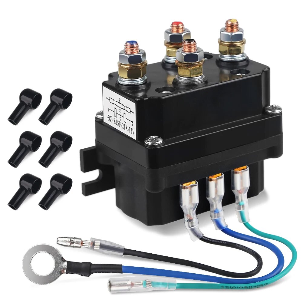 Универсальная лебедка 12 В 24 В, электромагнитное реле, контактор, лебедка, кулисный переключатель, комбинированный комплект 250 А для лебедок ATV/UTV 4WD 12V