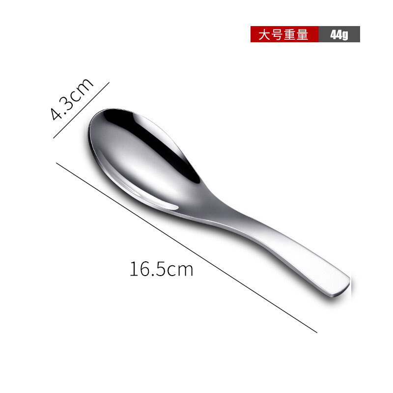 Круглая ложка из нержавеющей стали 304, бытовая ложка для супа в стиле шинуазри, детская ложка для одного человека,
